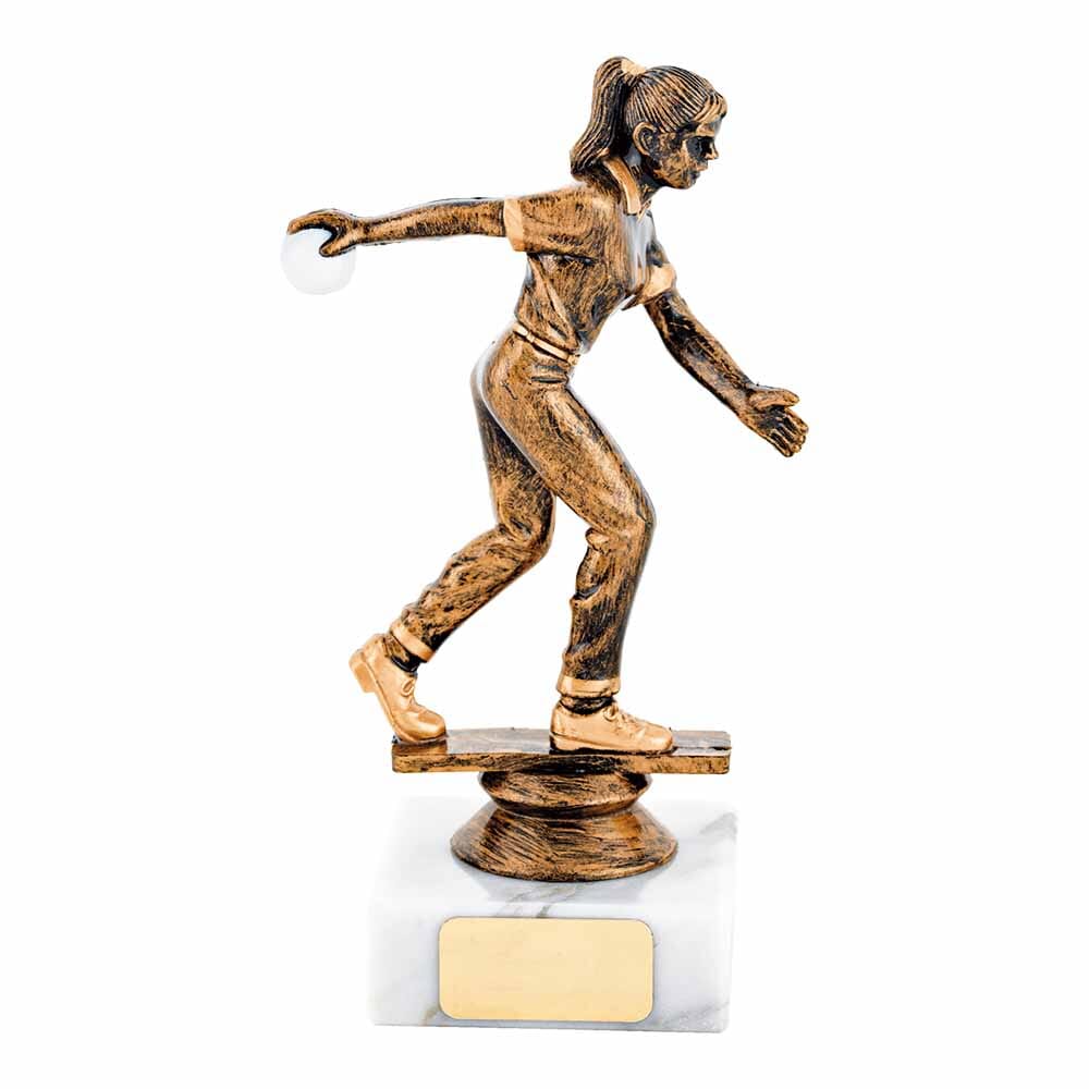 Bowling dame statuett 14 cm - Premie-Magasinet AS